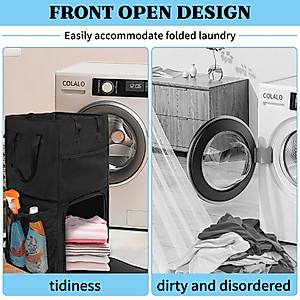 WELIDAY Laundry Backpack Bag, Extra Large 2 in 1 Laundry Basket for College Dorm, Apartment, Travel, Freestanding laundry bag with Adjustable Shoulder Straps and Multi-pockets