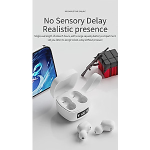 BRANTIZE Wireless Earbuds Bluetooth Headphones 50Hrs Playtime, with Built in Noise Cancellation Mic with Charging Case, Headphones with 5.3 Stereo Sound, Waterproof Ear Buds for iPhone and Android