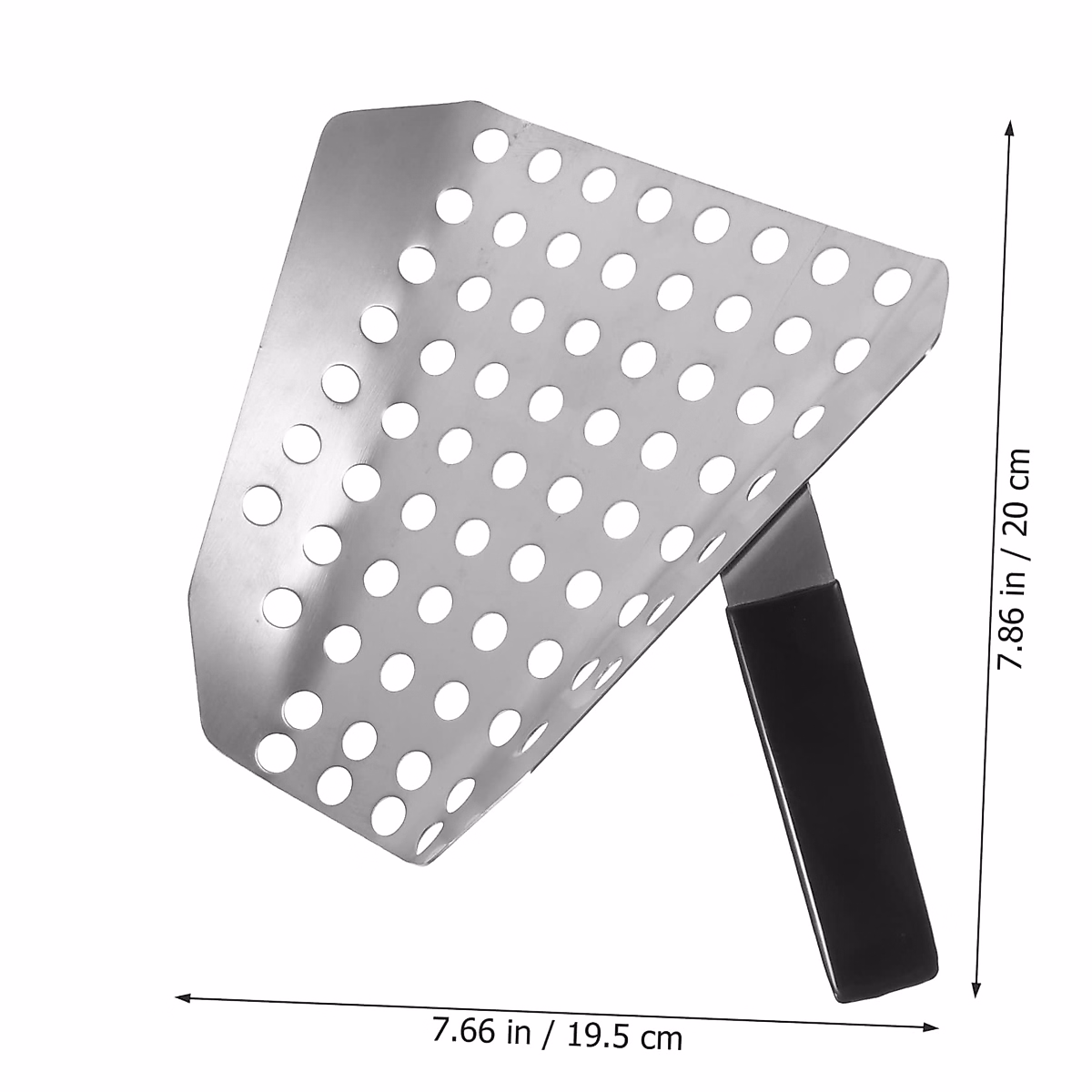 PHENOFICE French Fries Shovel Speed Scooper Kitchen Grain Scoop Popcorn Scooper Popcorn Scoop for Popcorn Machine Commercial Popcorn Scoop Snack Shovel Food Scoop Silver Stainless Steel