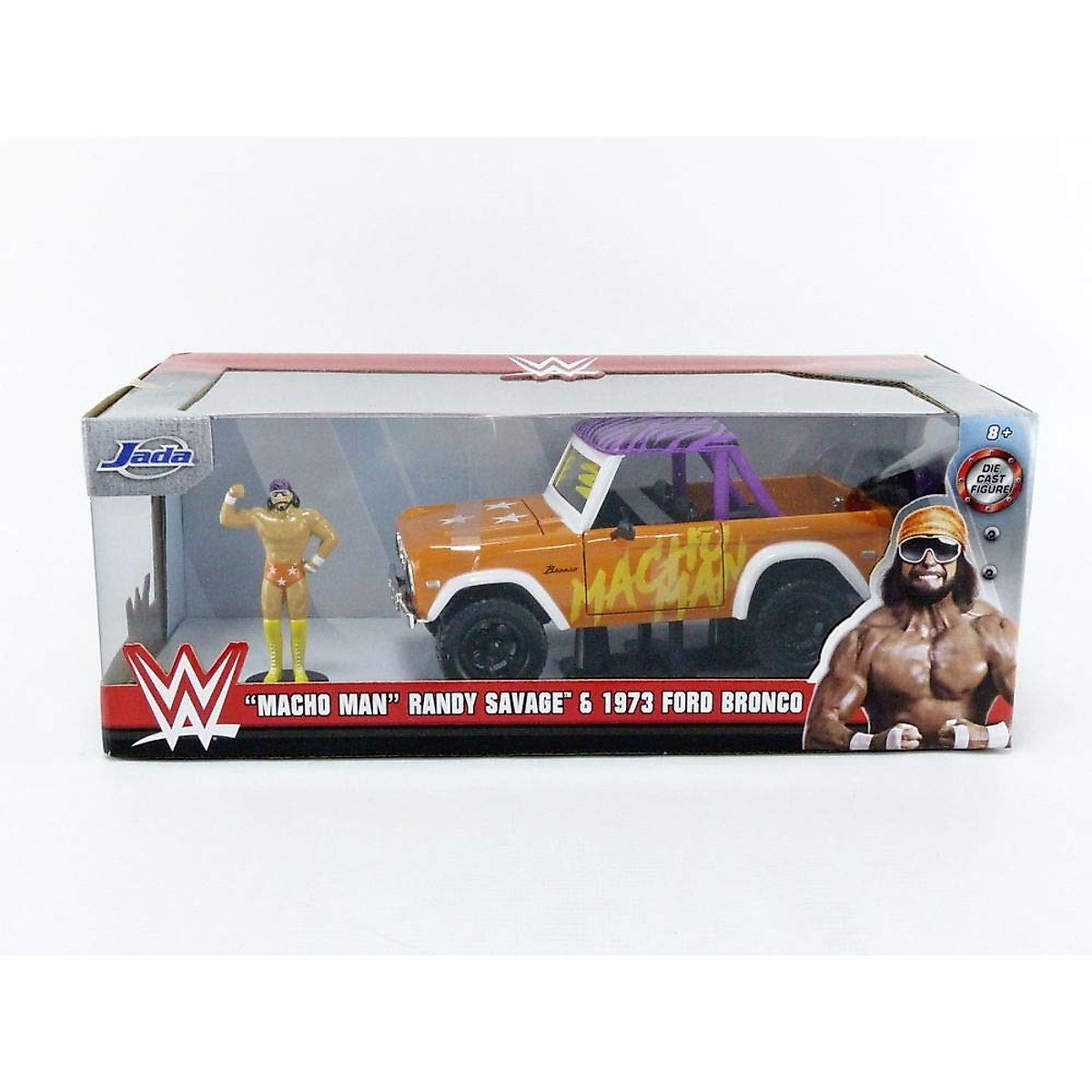 Jada 1:24 Diecast 1973 Ford Bronco with Macho Man Figure