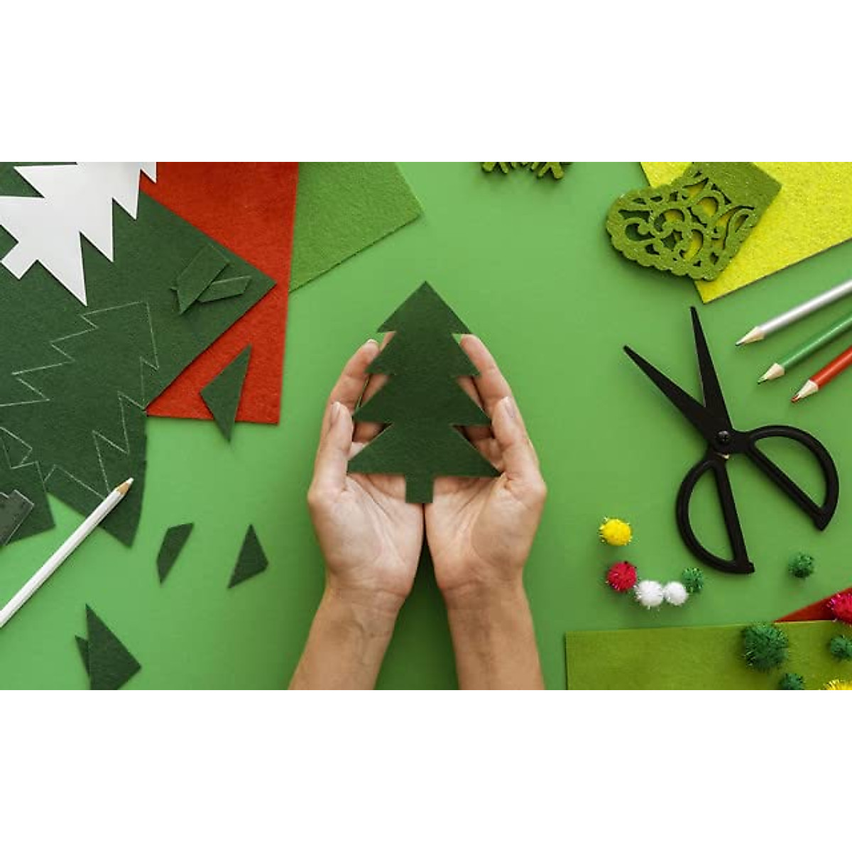 FabricLA Acrylic Felt Fabric Sheets for Crafts | Precut 9" X 12" Inch (20 cm X 30 cm) Felt Squares | Felt Fabric Sheets for DIY Crafts, Hobby, Costume, and Decoration | Black, 10 Pieces