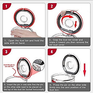 Odashen Dust Bin Lid Accessories for Dyson V7 V8 SV10 SV11 Vacuum Cleaner,Dirt Cup Replacement Parts Cover with Sealing Ring