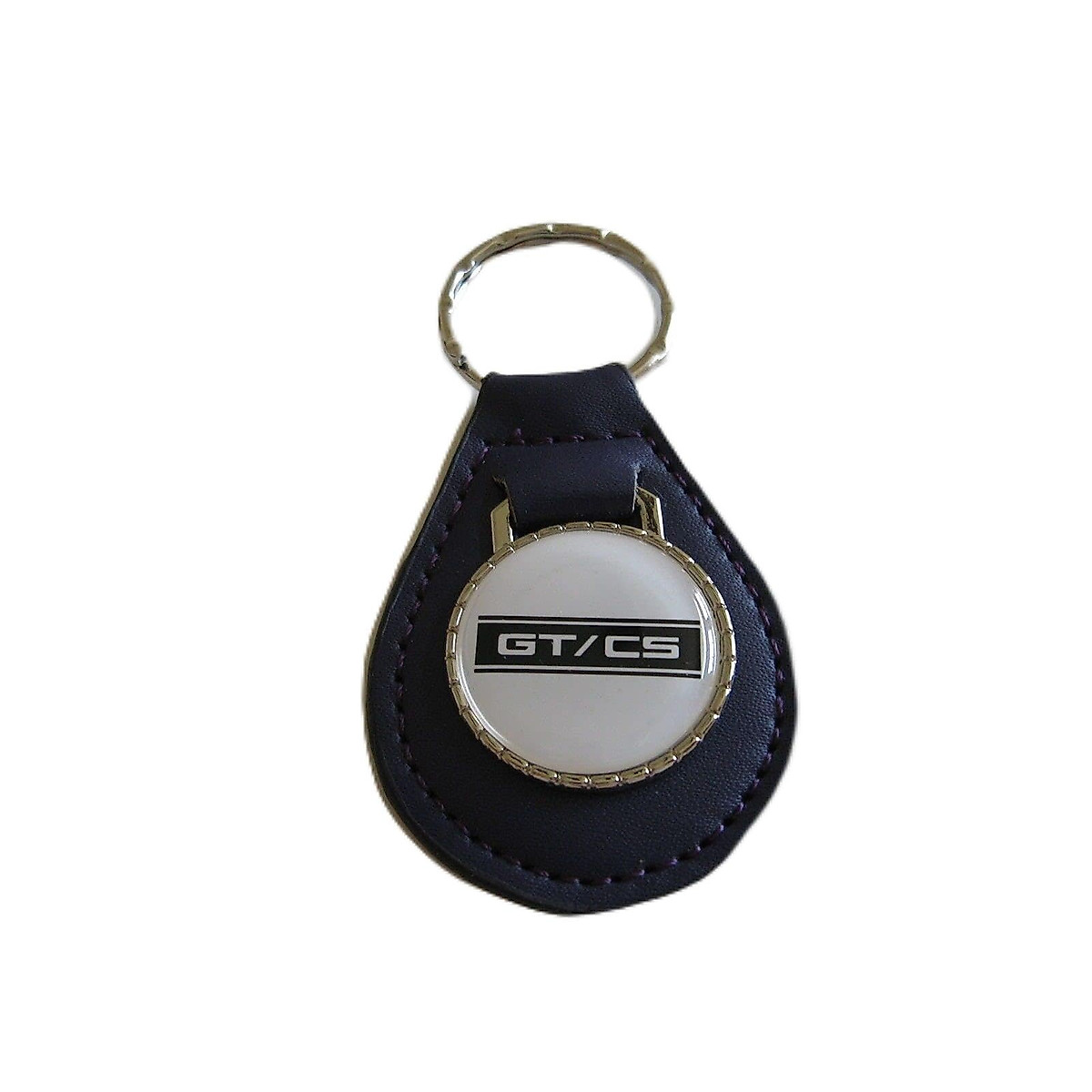 SHELBY CALIFORNIA SPECIAL GT/CS BW LOGO LEATHER KEYCHAIN - PURPLE