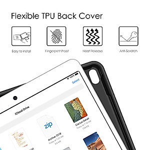 Fintie Keyboard Case - 2017/2015 iPad Pro 12.9 inch (Old Model) 1st & 2nd Gen Case, Soft TPU Protective Cover, [7 Color Backlit] Magnetically Detachable Wireless Bluetooth Keyboard, Composition B