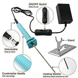 Foam Cutter Electric Hot Wire Cutter Pen 10CM Foam Board Cutter with Stand 18W Hot Knife Styrofoam Cutting Pen with Apaptor Foam Cutting Tool for Styrofoam Foam Cutting,Arts,Handcraft
