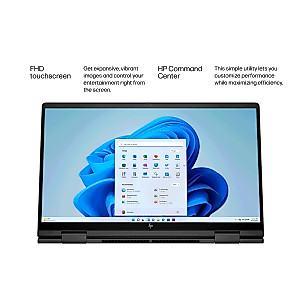 HP Envy x360 2-in-1 Laptop, 15.6" FHD IPS Touchscreen, AMD Ryzen 5 7530U (>i7-1165G7, 6 Cores, 12 Threads), 32GB RAM, 1TB PCIe SSD, Backlit KB, Fast Charge, IR Webcam, Windows 11, W/Mouse Pad