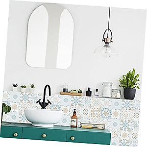 LIGHTAOTAO Furniture Tile Stickers Cupboard Tile Sticker Bathroom Tile Stickers Thick Frosted Flooring Floor Tile Sticker Peel and Stick Vintage Removable Stickers PVC Wall Tiles 48pcs