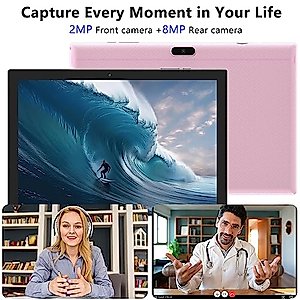 Tablet 2 in 1 6GB+64GB Tablet, 10 inch Android 13 Tablet Set, Tablets with Keyboard Case Mouse Stylus Screen Flim, ddr4 5G Wi-Fi WIFI6 10.1 IN HD Touch Screen 8MP Dual Camera, Games Tab, BT Tableta PC