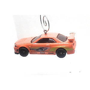 Christmas Ornament Xmas for Nissan Skyline GT-R (BNR34) with Design Orange