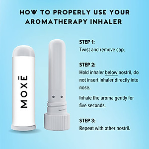 MOXE Frost - Energizing Aromatherapy Nasal Inhaler - Alleviate Headaches, Boost Focus & Energy - Cooling Sinus Blaster - Includes Peppermint, Eucalyptus, & Wintergreen Essential Oils - USA (3-Pack)…