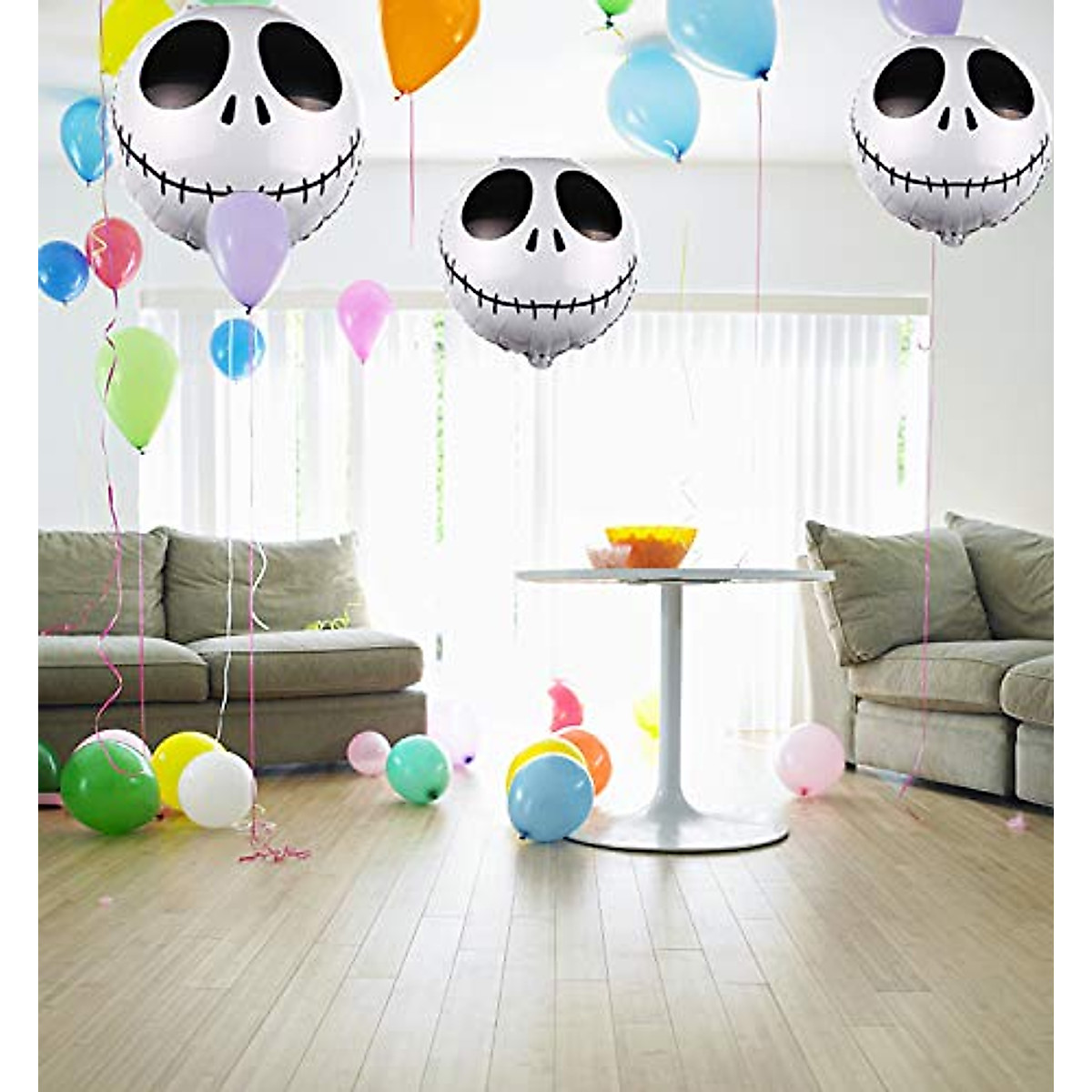 10PCS Halloween Skeleton Demon Aluminum Foil Balloon, Suitable for Halloween, Cosplay Theme Party Decoration, Wedding Birthday Party Decoration(18 Inches)