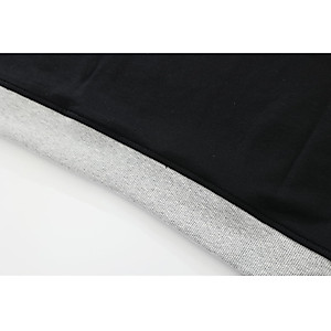 GURUNVANI Contrast Color Pullover Hoodie Mens Patchwork Hoodies Men，10W107GREY，Large