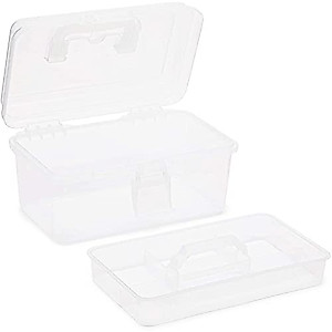 Craft Storage Box with Lid and Removable Tray (10 x 6 x 5.75 in)