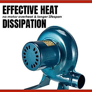 High Eagle Electric Blower Charcoal Chimney Starter BBQ Fan for Grill Picnic Camping Outdoor Cooking Air 110V Variable Speed Control Blue