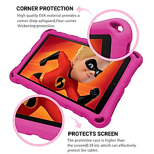 All-New Tablet 7 2019 Case,Tablet 7 Case for Kids,ANTIKE Light Weight [Kids and Adult Friendly] Anti-Slip Shock-Absorption Tablets Cover for 7 Inch Tablet.Incompatible with iPad Samsung.Rose