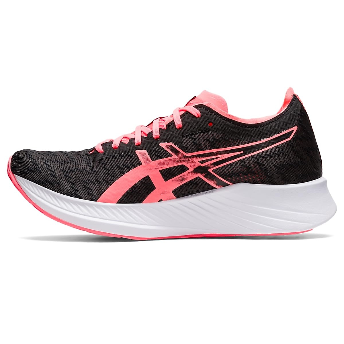 ASICS Women's Magic Speed Running Shoes, 8, Black/Blazing Coral