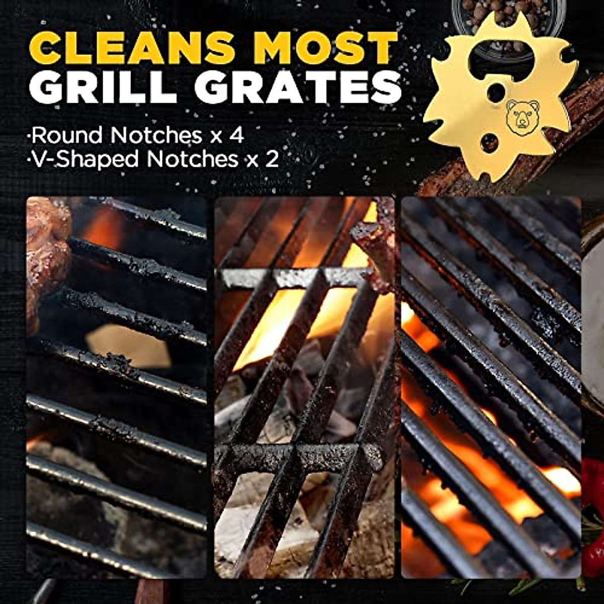 Gifts for Men Grill Scraper BBQ and Multitool 16 Tools Survival Kit - Christmas Stocking Stuffers Women Men