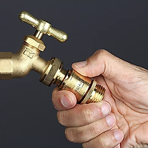 GORILLA EASY CONNECT Garden Hose Quick Connect Fittings. ¾ Inch GHT Solid Brass. (4)