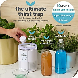 Katchy Duo 2 in 1 Indoor Fruit Fly Trap, Mosquito Killer, and Gnat & Bug Catcher with UV Light Fan and Sticky Traps for Bugs
