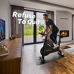 Mekbelt Exercise Bike with Magnetic Resistance, Indoor Cycling Stationary Bike Supports Smart Bluetooth Connectivity with Tablet Holder & Comfortable Seat Cushion, Compatible with Zwift for Home Gym (Black)