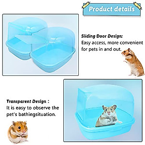 Hamiledyi Dwarf Chinchilla Sand Bath House,Syrian Hamster Sauna Room Plastic Small Animals Dust Bathroom Toilet for Hamster Gerbil Hedgehog Squirrel Totoro
