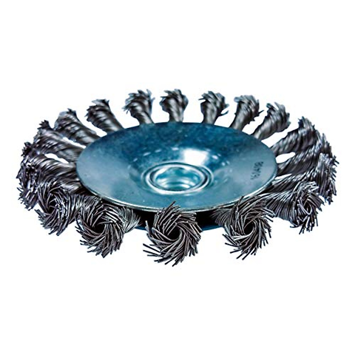 Makita 1 Piece - 4 Inch Knotted Twist Wire Wheel Brush for Grinders - Heavy-Duty Conditioning for Metal - 4" x 5/8-Inch | 11 UNC