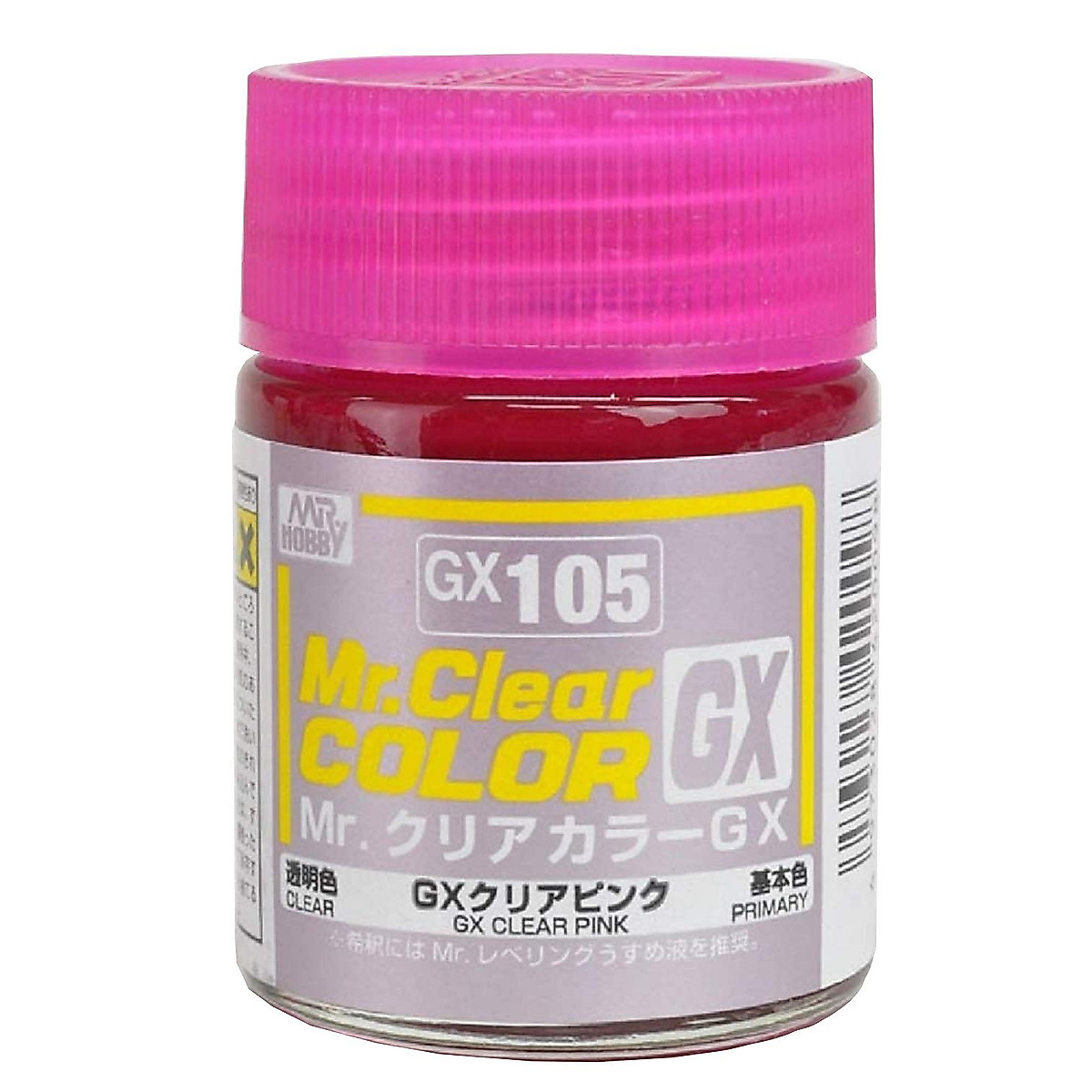 Mr. Hobby GX105 Clear Pink 18ml, GSI Mr. Color GX