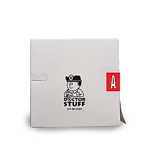 Doctor Stuff - File Folder Labels, Alphabet Letter A, Kardex PSF-139 Alpha - KXAM Series Compatible Alpha Stickers, Red, 1-1/4" x 1-1/2", 500/Roll