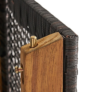 GDFStudio Outdoor Folding Acacia Wood Barstools (Set of 2), and Brown