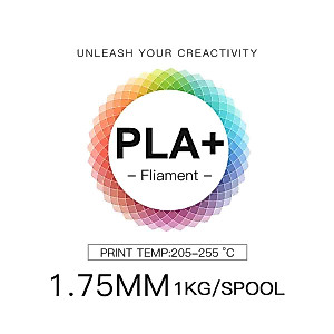 INLAND Micro Center PLA+ 3D Printing Filament 1.75mm - White PLA Plus 3D Printer Filament - PLA Pro Dimensional Accuracy +/- 0.03 mm - 1 kg Cardboard Spool (2.2 lbs)