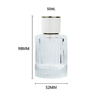 Enslz Perfume Sub-bottling 50ml Glass Spray Cosmetic Replacement BottleS Large Capacity Empty Bottle (50ml)