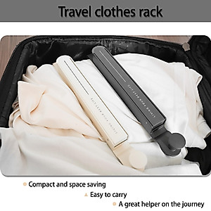 FCWVP Aluminum Alloy Folding Clothes Drying Rack - Over The Door Hanger with Retractable Rod, Foldable, Portable, Space-Saving Bathroom Accessories and Towel Rack Organization