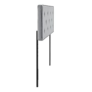 Classic Brands Maxwell Tufted Upholstered Headboard, Light Grey, Queen