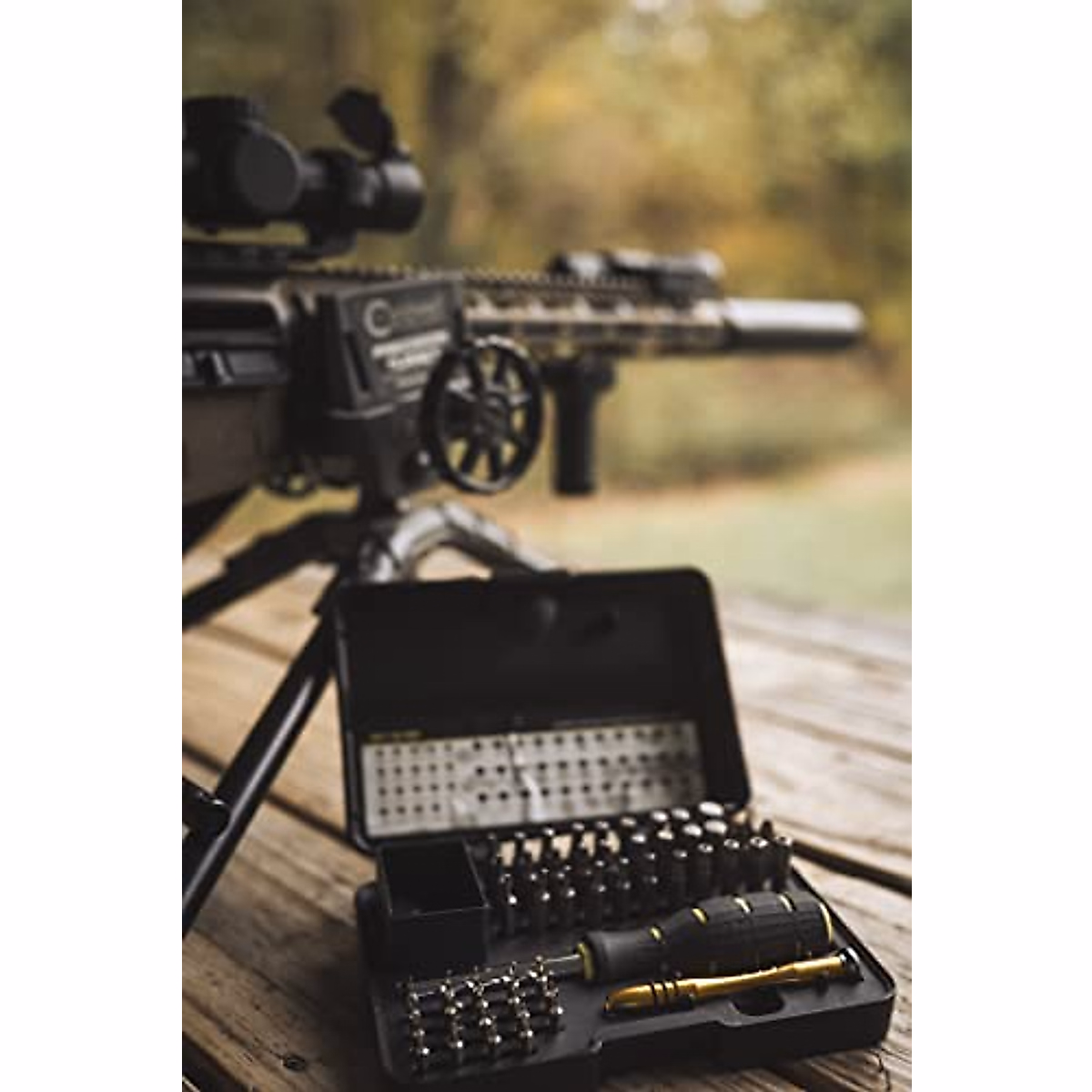 Wheeler 55 Piece SAE/Metric Hex and Torx Screwdriver Set for Pistol Rifle Handgun Gunsmithing Rebuild and Maintenance, Multicolor