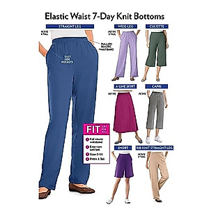 Woman Within Women's Plus Size 7-Day Knit Wide Leg Pant - L, Black