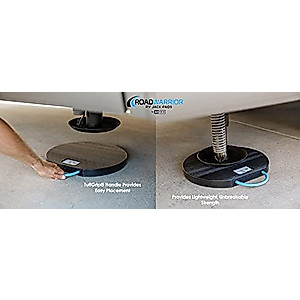 RoadWarrior Heavy Duty RV Jack Pad - Lightweight, Stackable, Waterproof, Unbreakable Outrigger Pad with Ergonomic TuffGrip Handle (One Pad,15"X1.5")