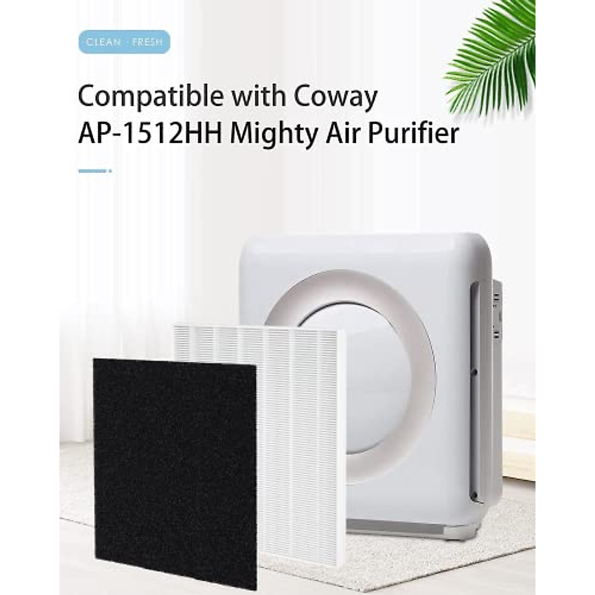 Fil-fresh Airmega AP-1512HH Air Purifier Replacement Filter for Coway, 2-Pack