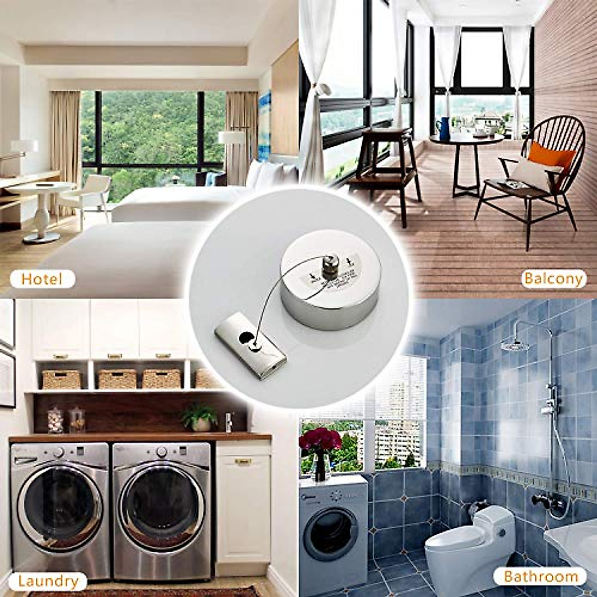 Retractable Clothesline Indoor Clothes line retracting |Drying Laundry line Bathroom