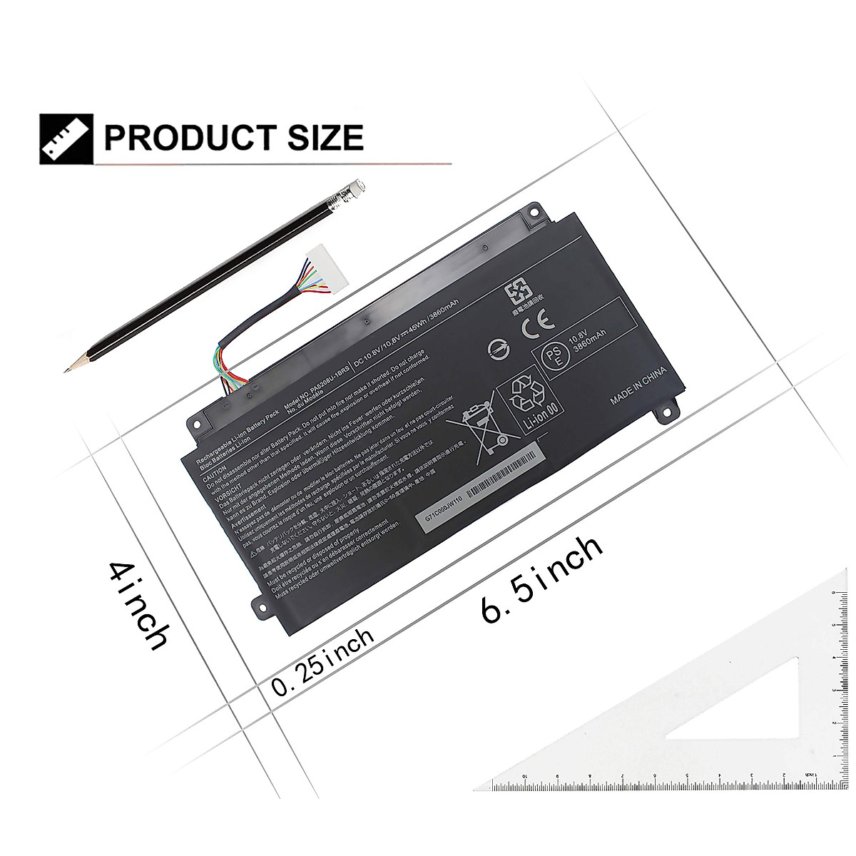 PA5208U-1BRS Battery for Toshiba Chromebook CB35-B3330 CB35-B3340 CB35-C3300 CB35-C3350 Satellite P55W P55W-C5200X P55W-C5314 P55W-C5316 P55W-C5204 P55W-C5208 E45W-C4200X L55W-C5278D L55W-C5259-1