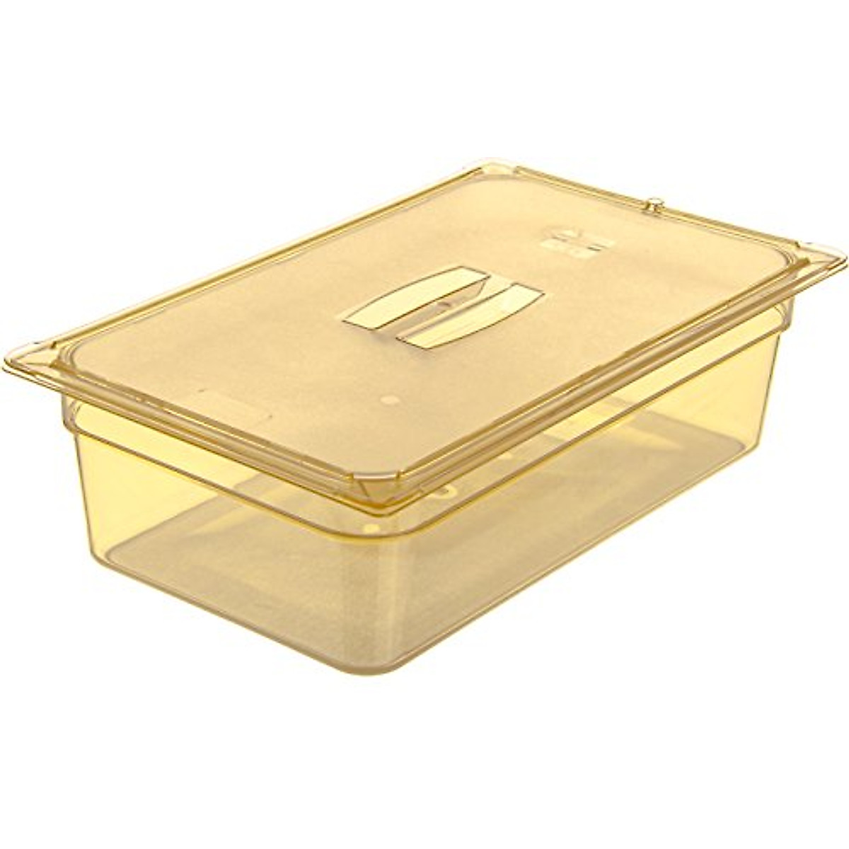 Carlisle FoodService Products 10410U13 StorPlus High Heat Universal Handled Food Pan Lid, Full Size, Amber