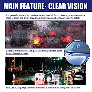 MITRIVFLE Car Glass Oil Film Remover, Car Windshield Cleaner, Improve Fine Scratches, Remove Stains, Rain and Fog Prevention