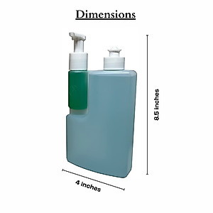 Kasian House Portable 2 Compartment Foam Soap Hand Washing Bottle(18.60oz) - Refillable Soap and Water Bottle for Travel, Sports, Beach, Camping, Fishing, Playground, Parents, On the Go Hand Sanitizer