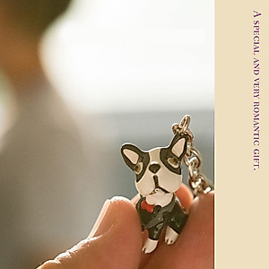 DOR QUEEN Dazzling Enamel Dog Keychain - Yellow Labrador Retriever,D Mini Handcrafted Metallic Charm,Perfect for Families & Kids Adults!