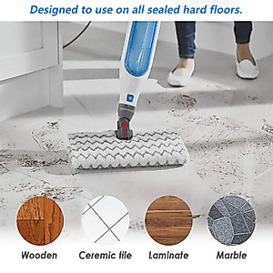 4 Pack Steam Mop Pads for Shark Lift-Away Pro Genius S3973, S3973D, S3973WM, S5002Q, S5003A, S5003D, S5004, S6001W, S6002, S6002C, S6003D, S6003W Touch-Free Dirt Grip Washable Replacement Mop Pads