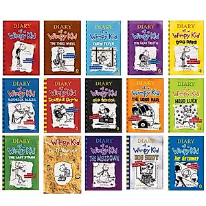 A Library of Diary of A Wimpy Kid 1-16 Books Set Collection Box Set
