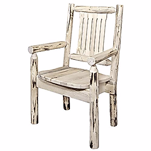 Montana Woodworks Montana Collection Captain's Chair with Ergonomic Wooden Seat, Ready to Finish