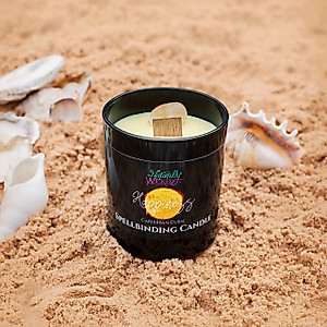 Naturally Wicked Spellbinding Happiness Candle with Crystal, Wood Wick & Gift Box