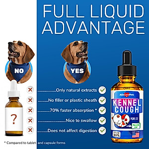 Kennel Cough Treatment ✿ Dog Cough Treatment ✿ Сat Сough ✿ Dog Cough Medicine Dietary Supplement ✿ Kennel Cough Treatment at Home for Dogs & Cats ✿ for Pets with Love ✿ 2 Oz