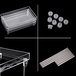 WUWEOT Bathroom Organizer Countertop, 3 Tier Acrylic Vanity Tray Makeup Cosmetic Perfume Storage Shelf, Kitchen Spice Rack Standing Shelf