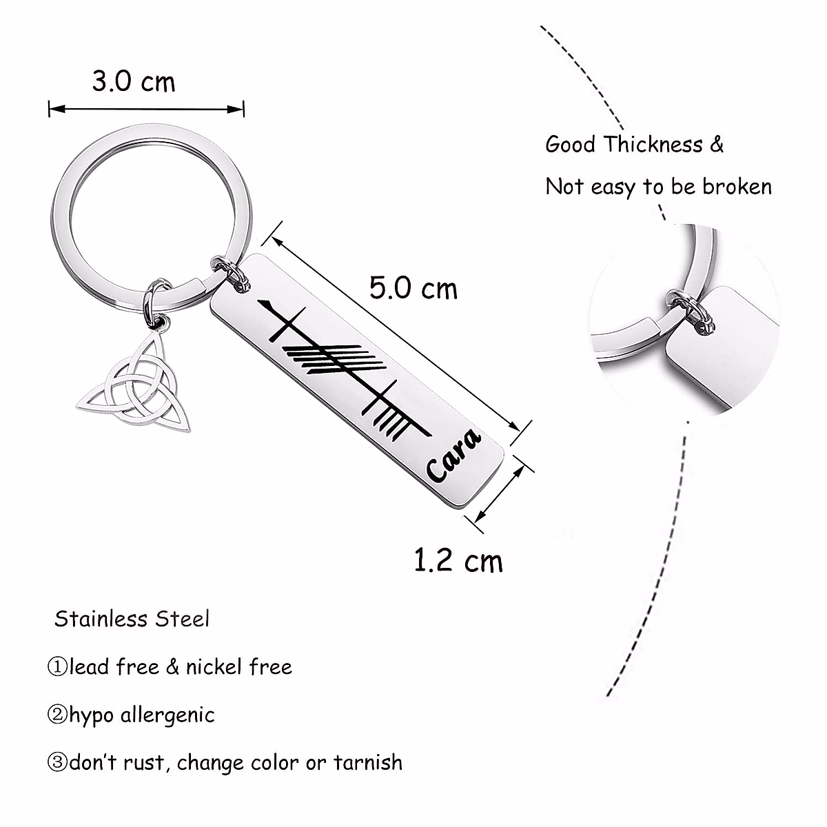 Gzrlyf Anam Cara Keychain Set Soul Friend Gift Best Friend Keychain Set of 2 Soul Sister Gifts Celtic Gifts (Keychain Set)